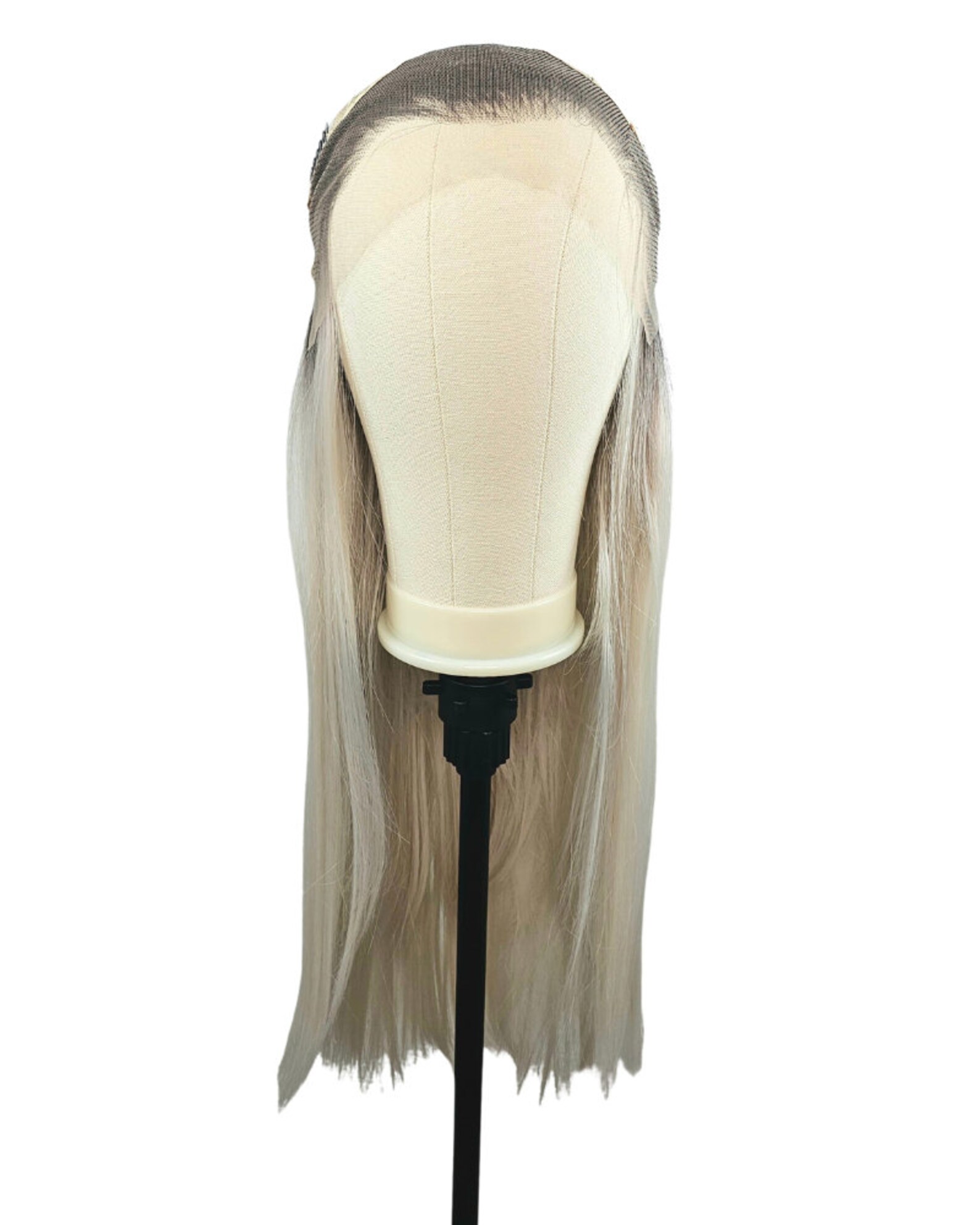 Rooted Ash Blonde Highlights Futura Synthetic Fiber Glueless 22 Inch ...