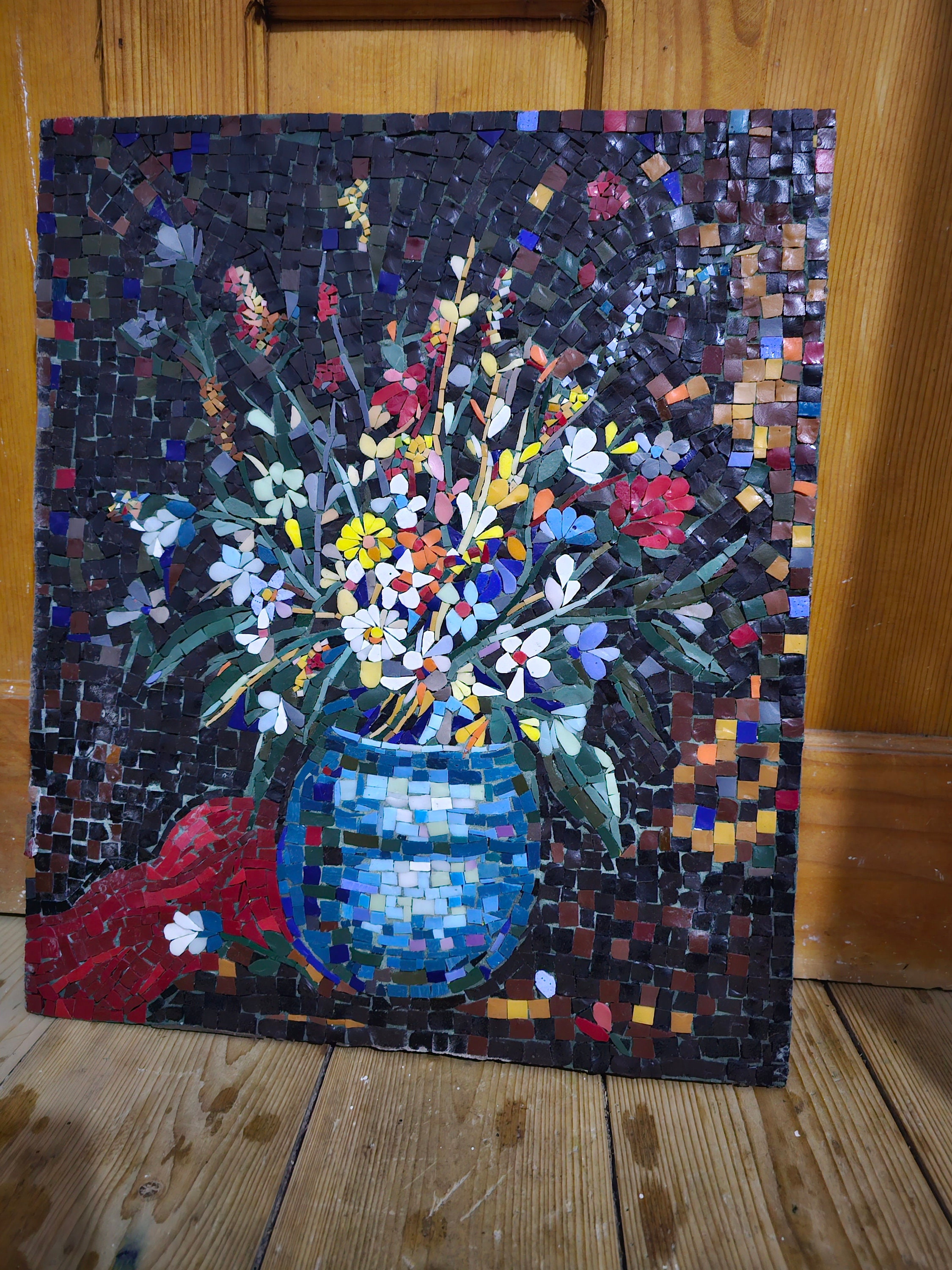 MOSAIC Flower Vase Byzantine Art Smalti Italian Tiles Decoration for ...