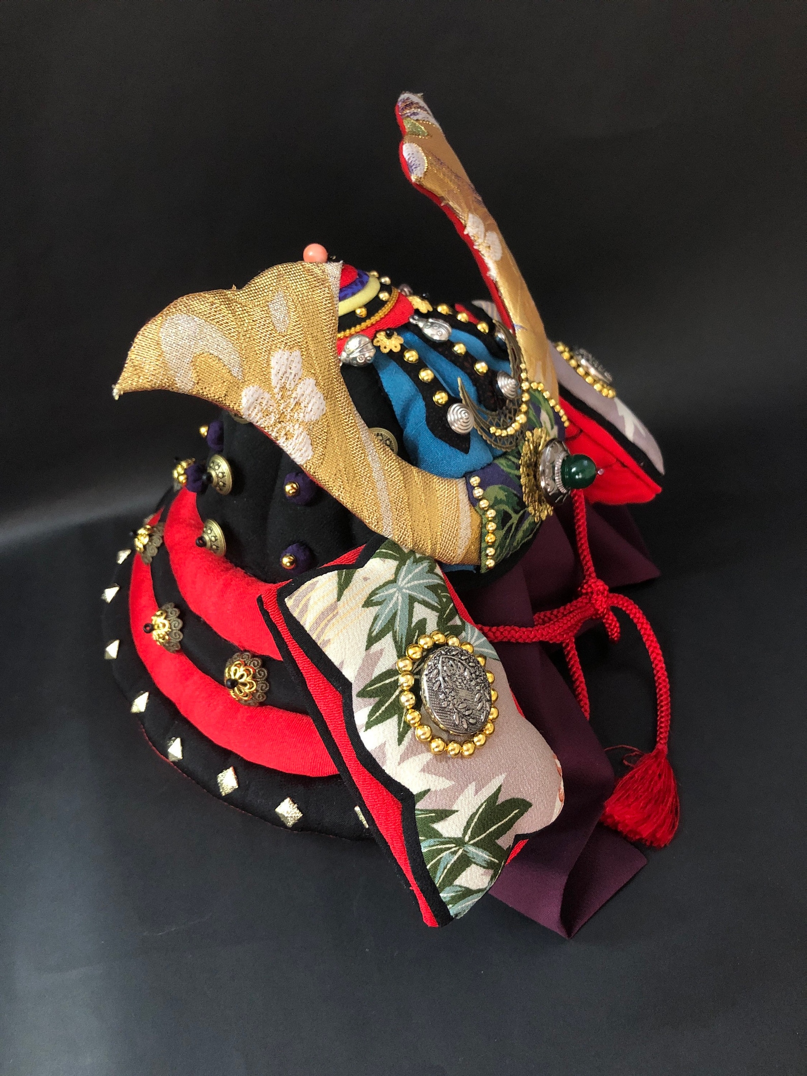Japanese kabuto made from antique kimono | Etsy