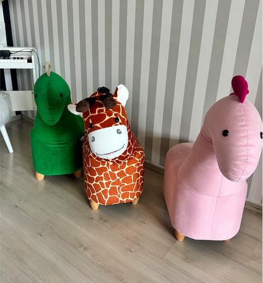 Animal Plush Chair,animal Chair for Kids,animal Stool,kids Stools,cozy ...