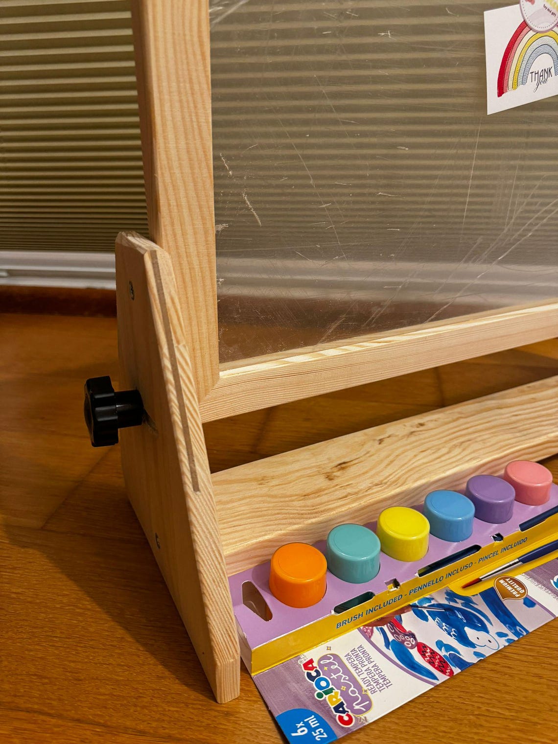 Acrylic Paint Stand for Kids, Double Sided Indoor/outdoor Plexiglass ...