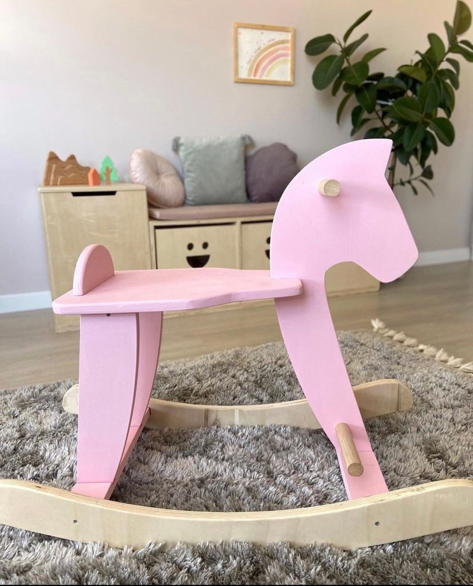 Rocking Horse Toy,wooden Horse Swing Baby Toy,children Wooden Horse Toy ...
