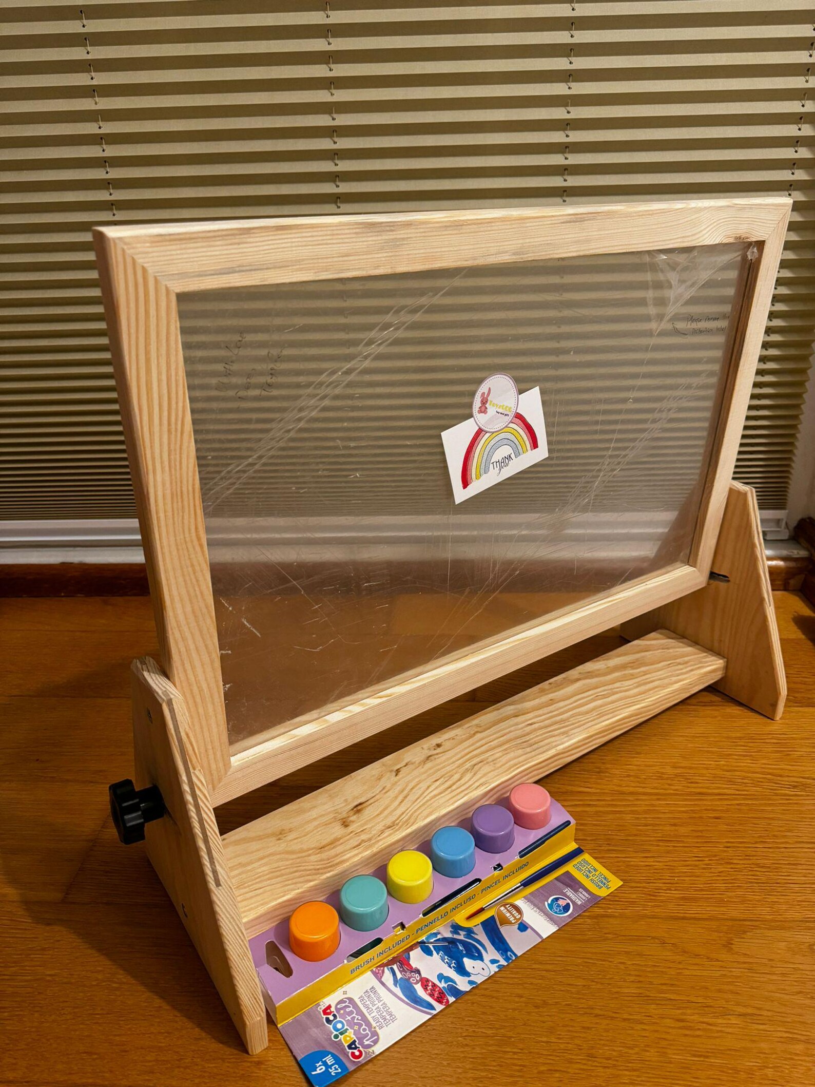 Acrylic Paint Stand for Kids, Double Sided Indoor/outdoor Plexiglass ...