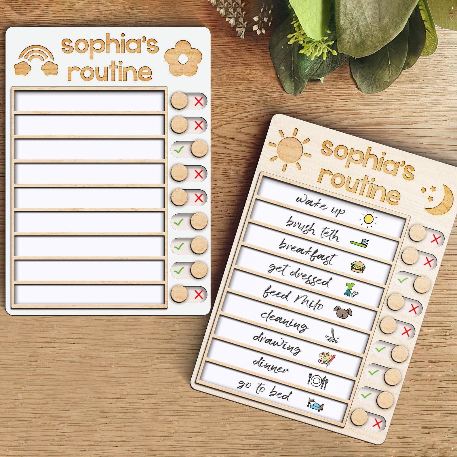 Personalized Routine Chart for Kids,daily Chore Chart for Kids ...