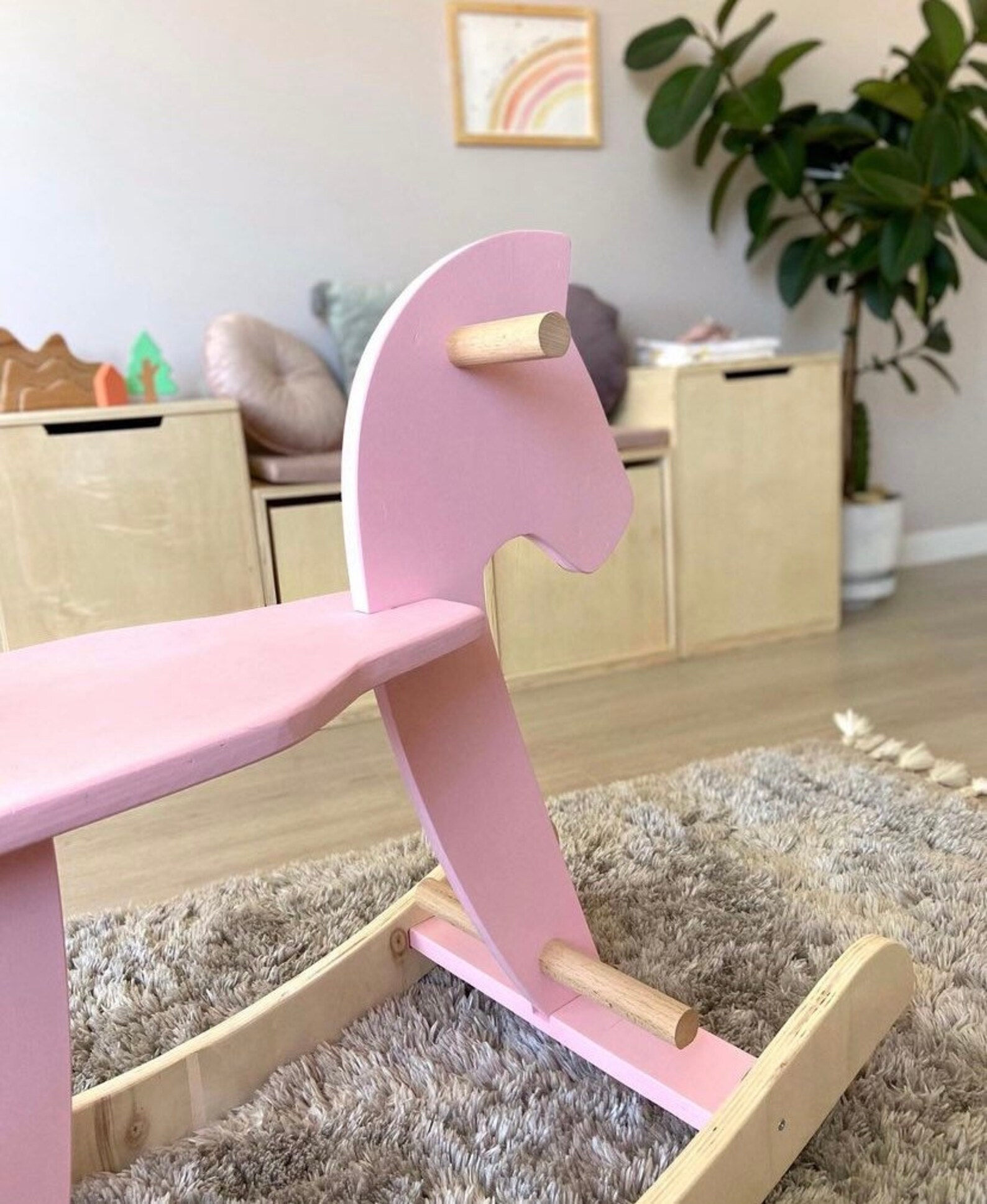 Rocking Horse Toy,wooden Horse Swing Baby Toy,children Wooden Horse Toy ...