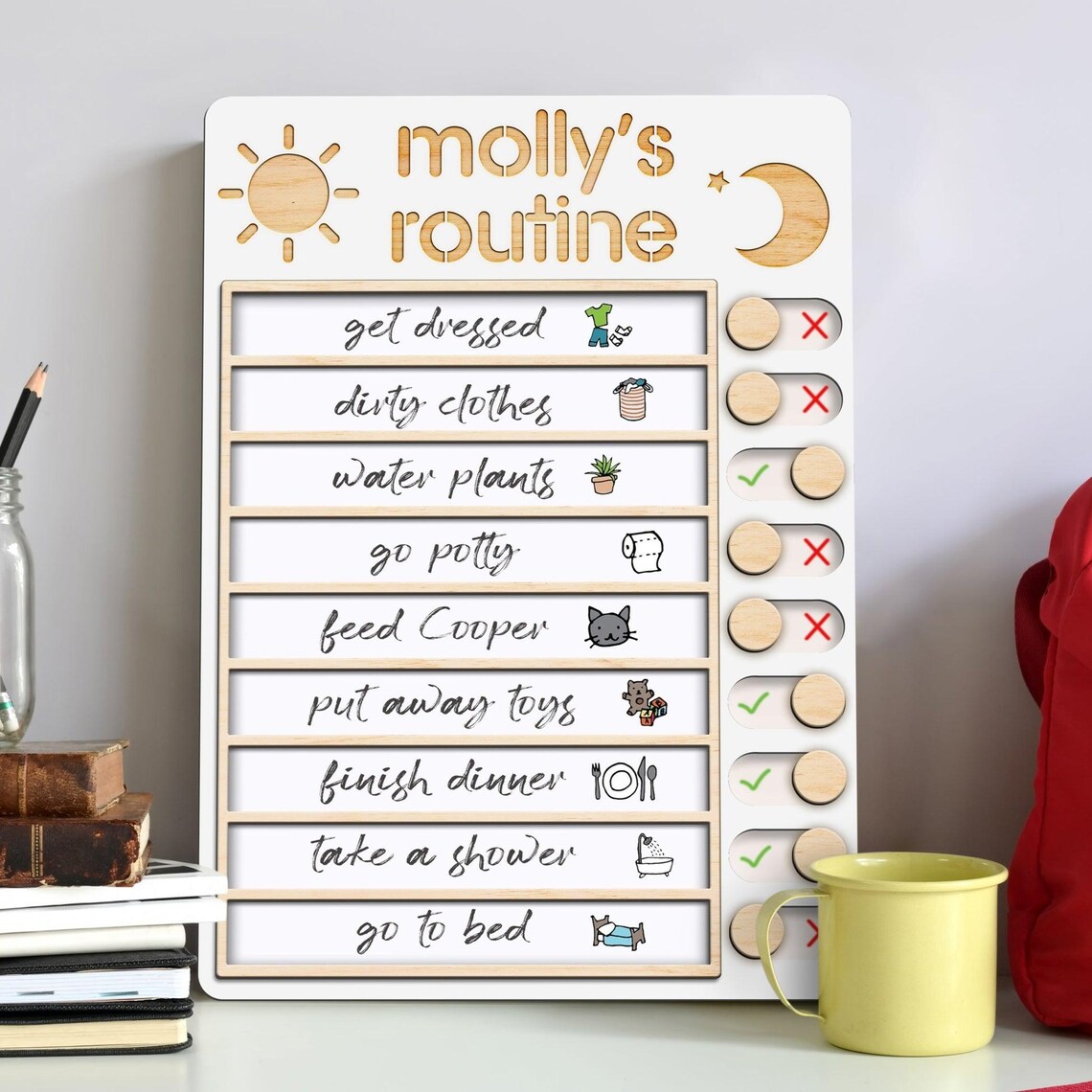 Personalized Routine Chart for Kids,daily Chore Chart for Kids ...