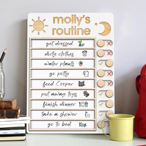 Personalized Routine Chart for Kids,daily Chore Chart for Kids ...