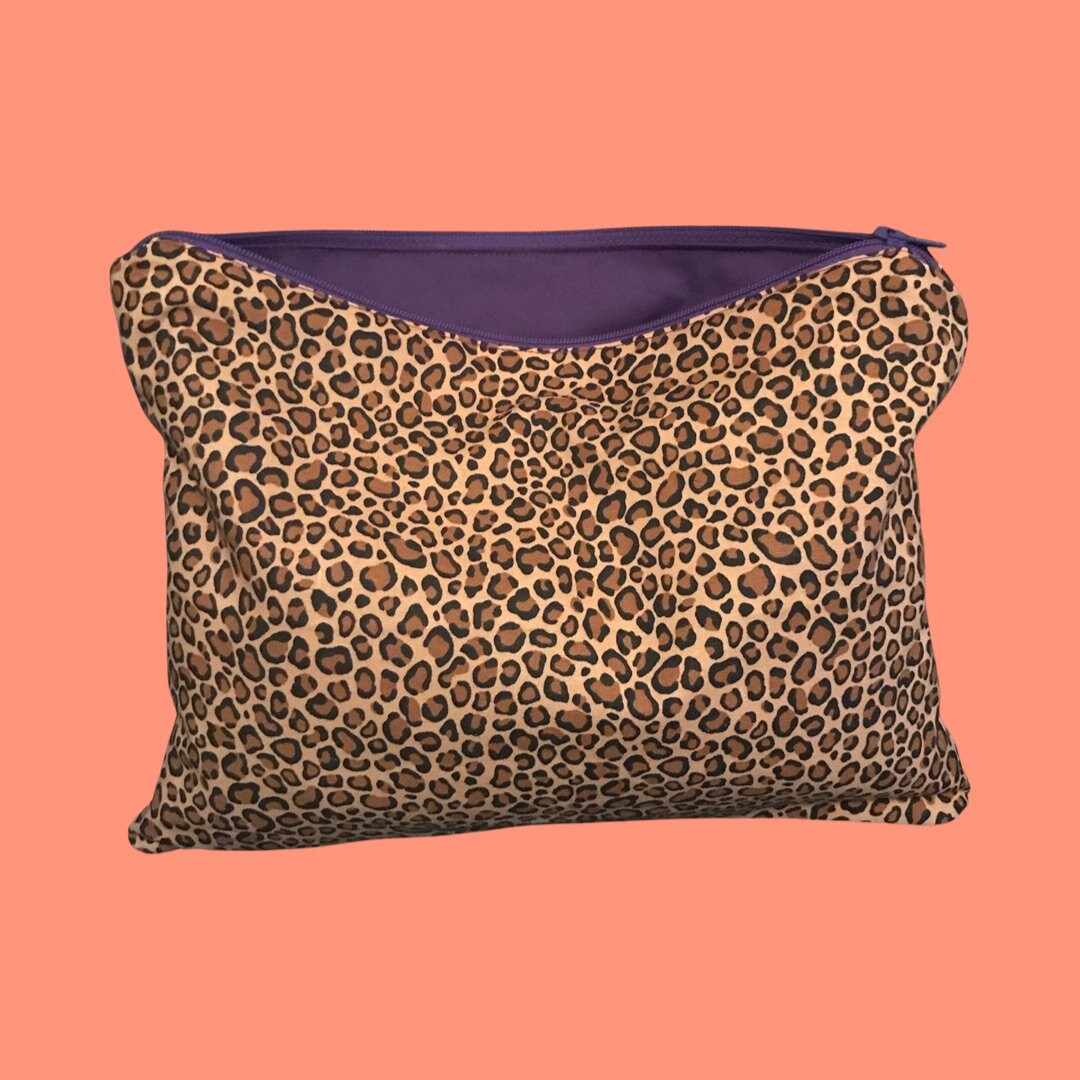 Leopard Zipper Pouch - Etsy