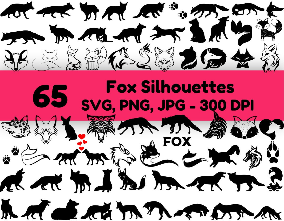 65 Fox Mega SVG Bundle Fox Cut Filefox Cricutfox Vector - Etsy