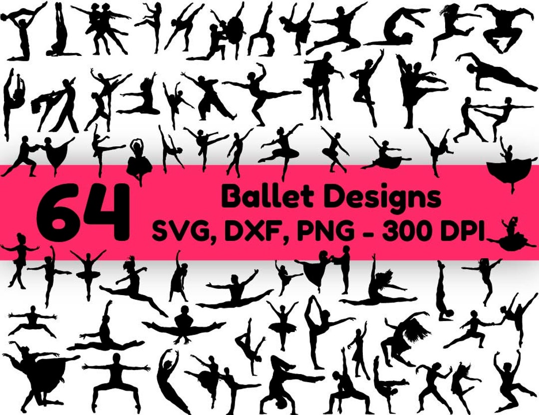 64 Ballet Mega SVG Bundleballet Cut File Ballet Clipart - Etsy