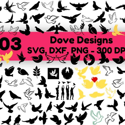 Dove Bundle Cut Files Clipart Doves SVG / Pigeon Svg / Peace - Etsy