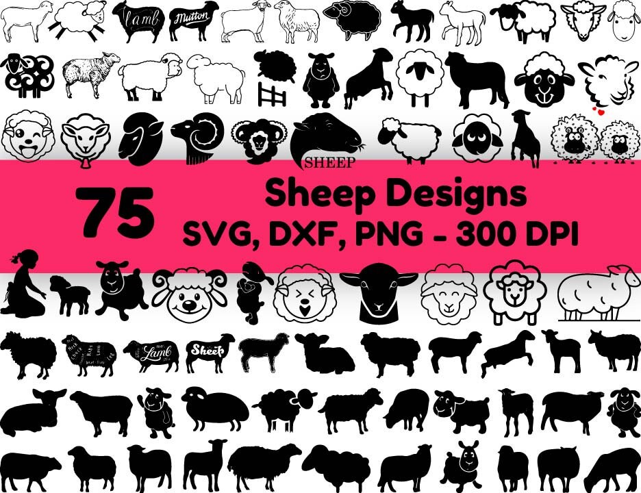75 Sheep Big SVG Bundle Sheep Cut File Sheep Clipart Sheep - Etsy