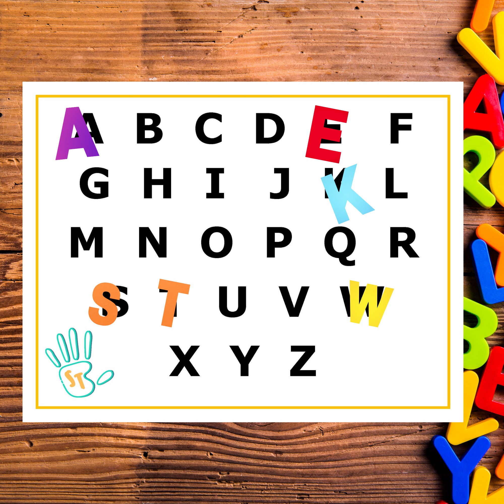 Alphabet Letter Mats Upper Case Lower Case Picture | Etsy