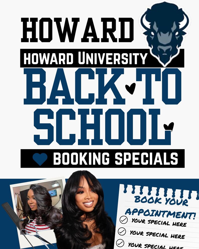 HOWARD University HBCU Back2school Flyer, Hair Flyer , Back2school ...