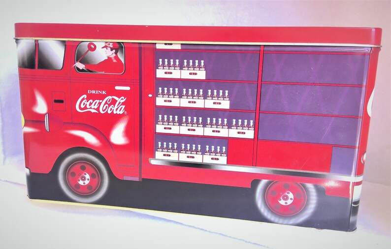 Coca-cola Popcorn Bus Tin - Etsy