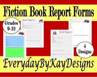 Nonfiction Book Report Forms PRINTABLES ~ Grades 4 - 5 ~ for Class ...