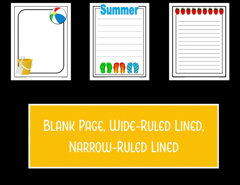 Summer-themed JOURNALING Pages~perfect for Kids~homeschool Students ...