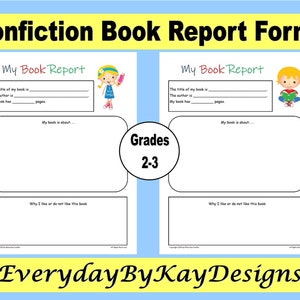 Nonfiction Book Report Forms for Grades 2-3 ~ for Class Rooms ...