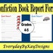 Nonfiction Book Report Forms PRINTABLES ~ Grades 4 - 5 ~ for Class ...