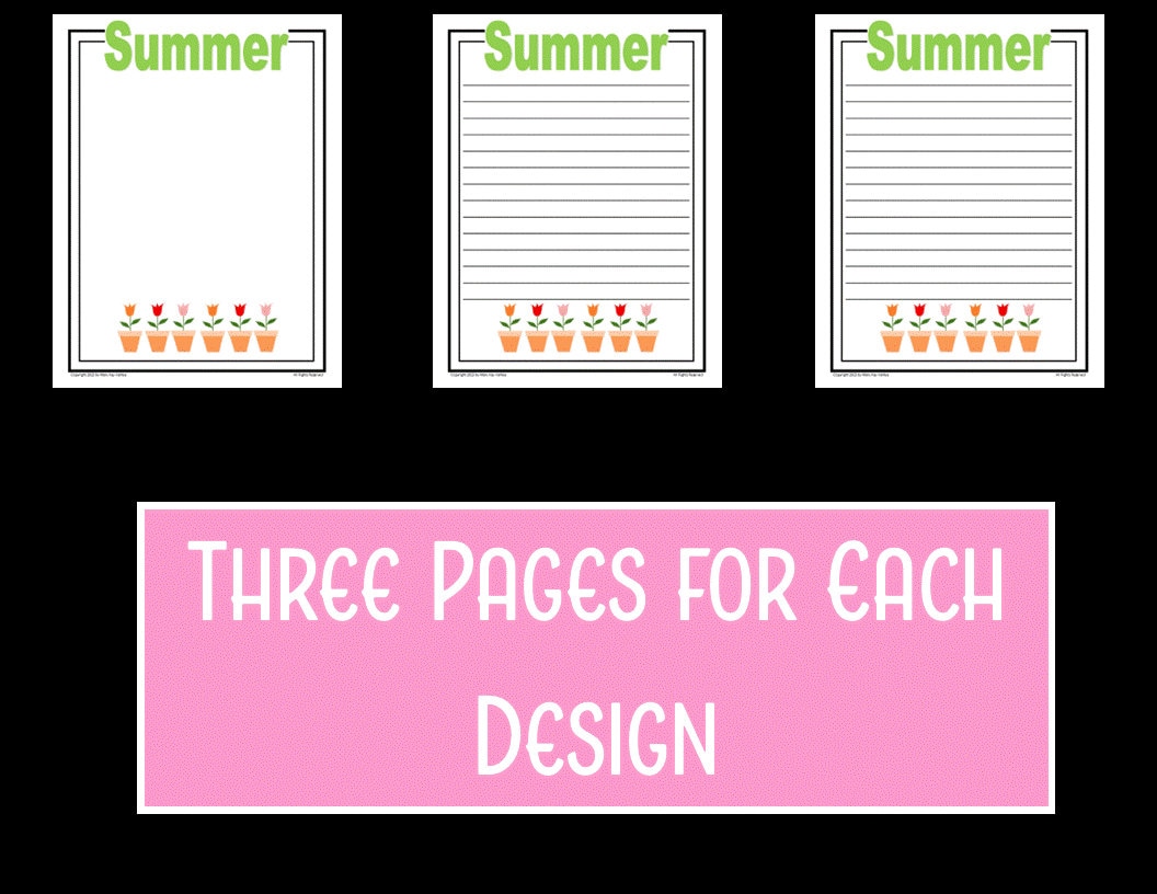 Summer-themed JOURNALING Pages~perfect for Kids~homeschool Students ...