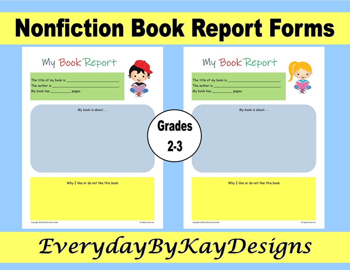 Nonfiction Book Report Forms for Grades 2-3 for Class Rooms - Etsy
