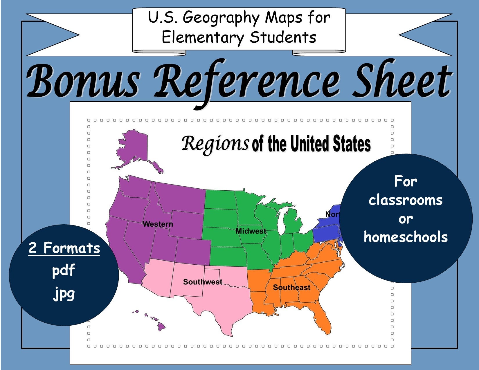 U.S. Geography Map Worksheets PRINTABLE for Elementary School Students ...
