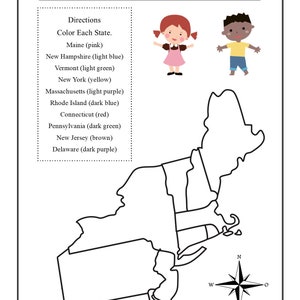 U.S. Geography Map Worksheets PRINTABLE for Elementary School Students ...