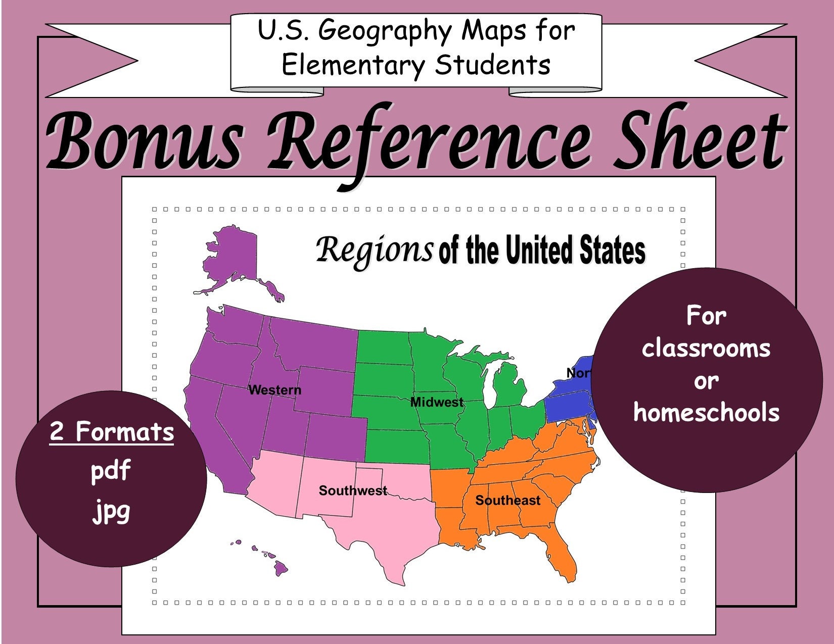 U.S. Geography Map Worksheets PRINTABLES for Elementary School ...