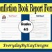 Nonfiction Book Report Forms PRINTABLES ~ Grades 4 - 5 ~ for Class ...