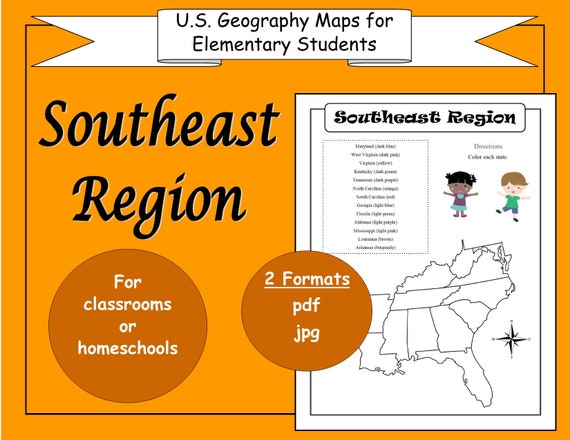 U.S. Geography Maps Worksheets PRINTALBES for Elementary - Etsy