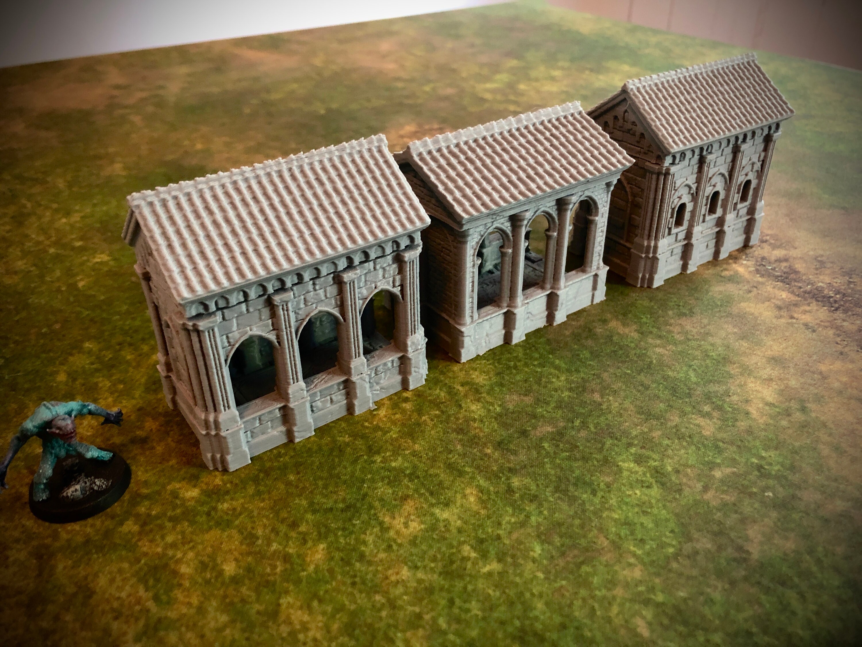 Graveyard Mausoleums + 28mm Cemetery Headstones Wargaming Model Terrain ...
