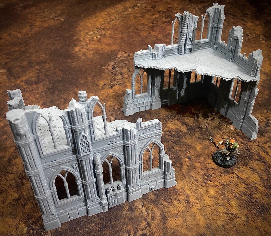 Imperial Ruins 1 ++28mm Sci Fi Fantasy Grim Dark Scatter Ruin Building ...