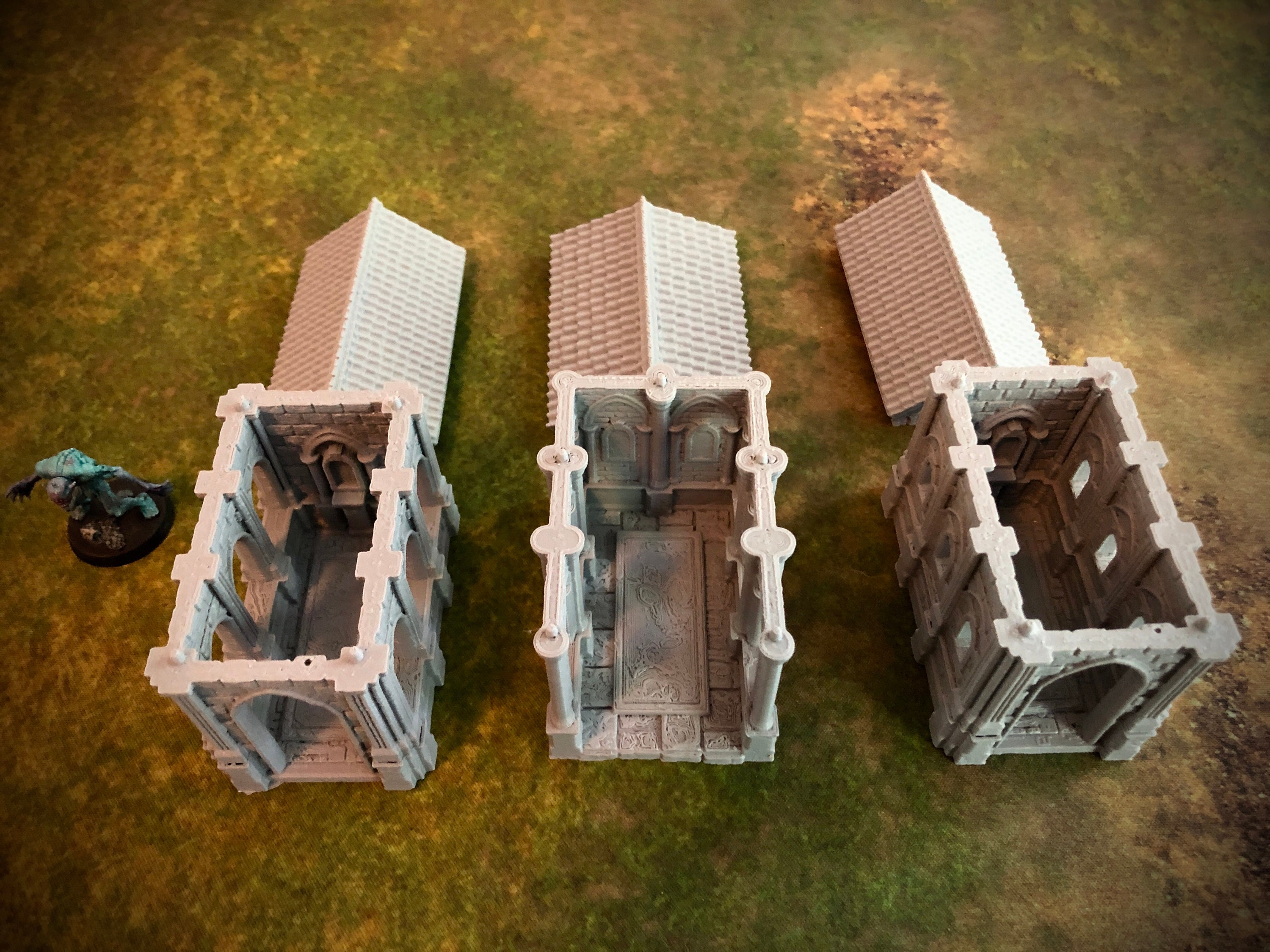 Graveyard Mausoleums + 28mm Cemetery Headstones Wargaming Model Terrain ...
