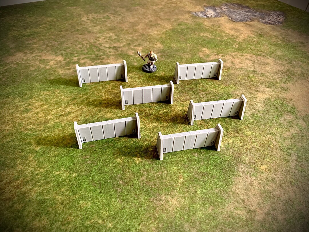 Sci Fi Barricades ++ 6 28mm Miniature Tabletop Wargames Terrain Scenery ...