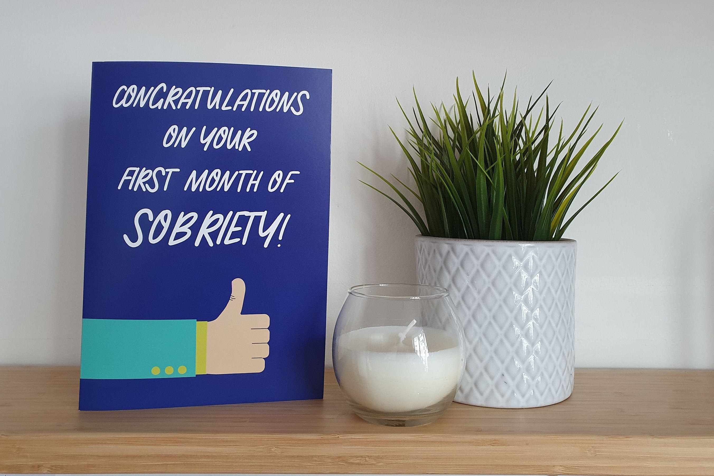 Congratulations on Your First Month of Sobriety - Etsy