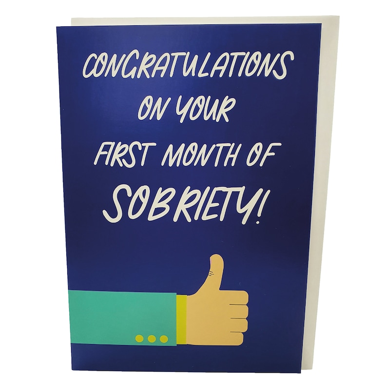 Congratulations on Your First Month of Sobriety - Etsy