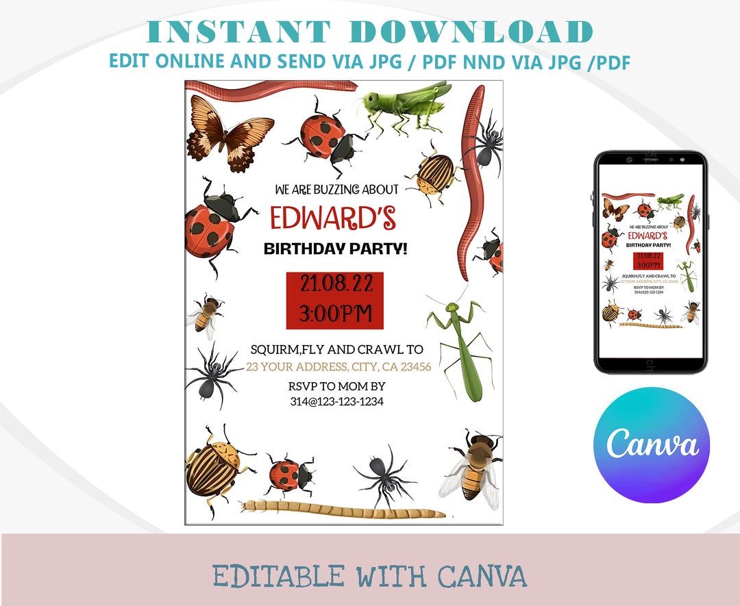 Editable We Are Buzzing Invitation Party Buzzing Excitement - Etsy