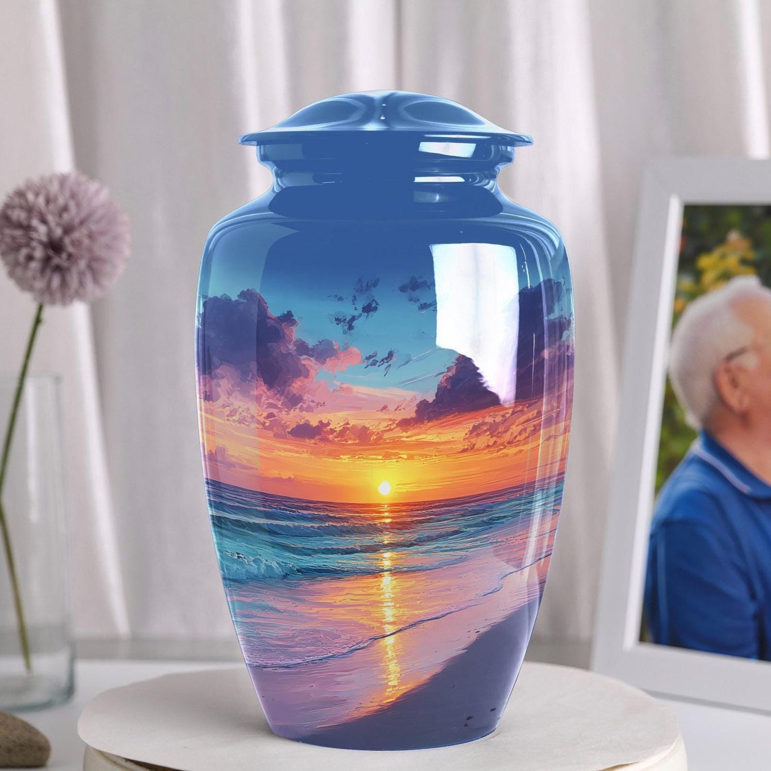 Cremation Urn for Human Ashes Adult Male Female – Large Memorial Urn ...