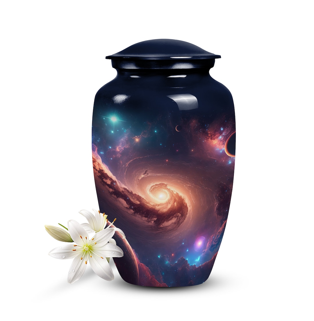 Celestial Galaxy Urn for Human Ashes - Memorial Urn, Personalized ...