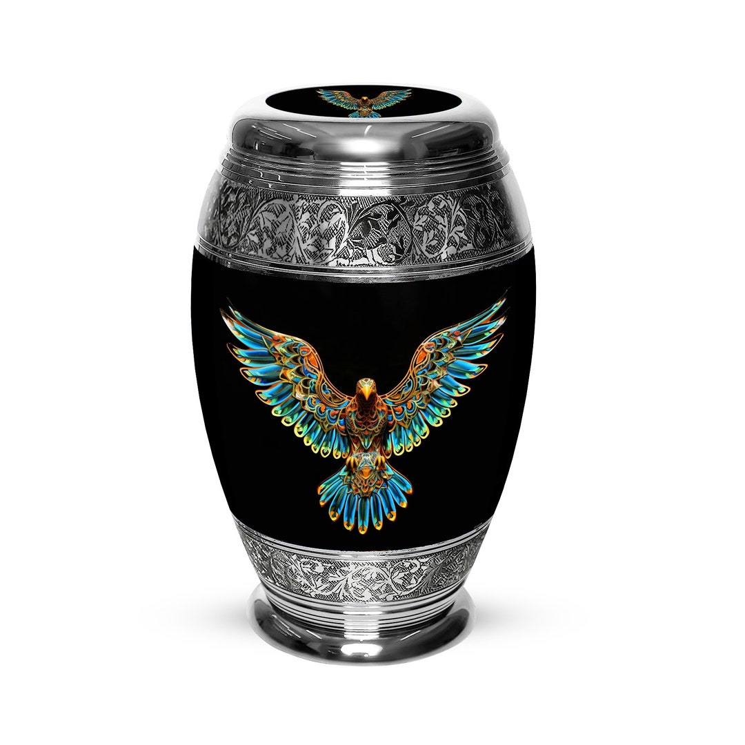 Stunning Metal Urn for Human Ashes, Adult Male & Female - Eagle With ...