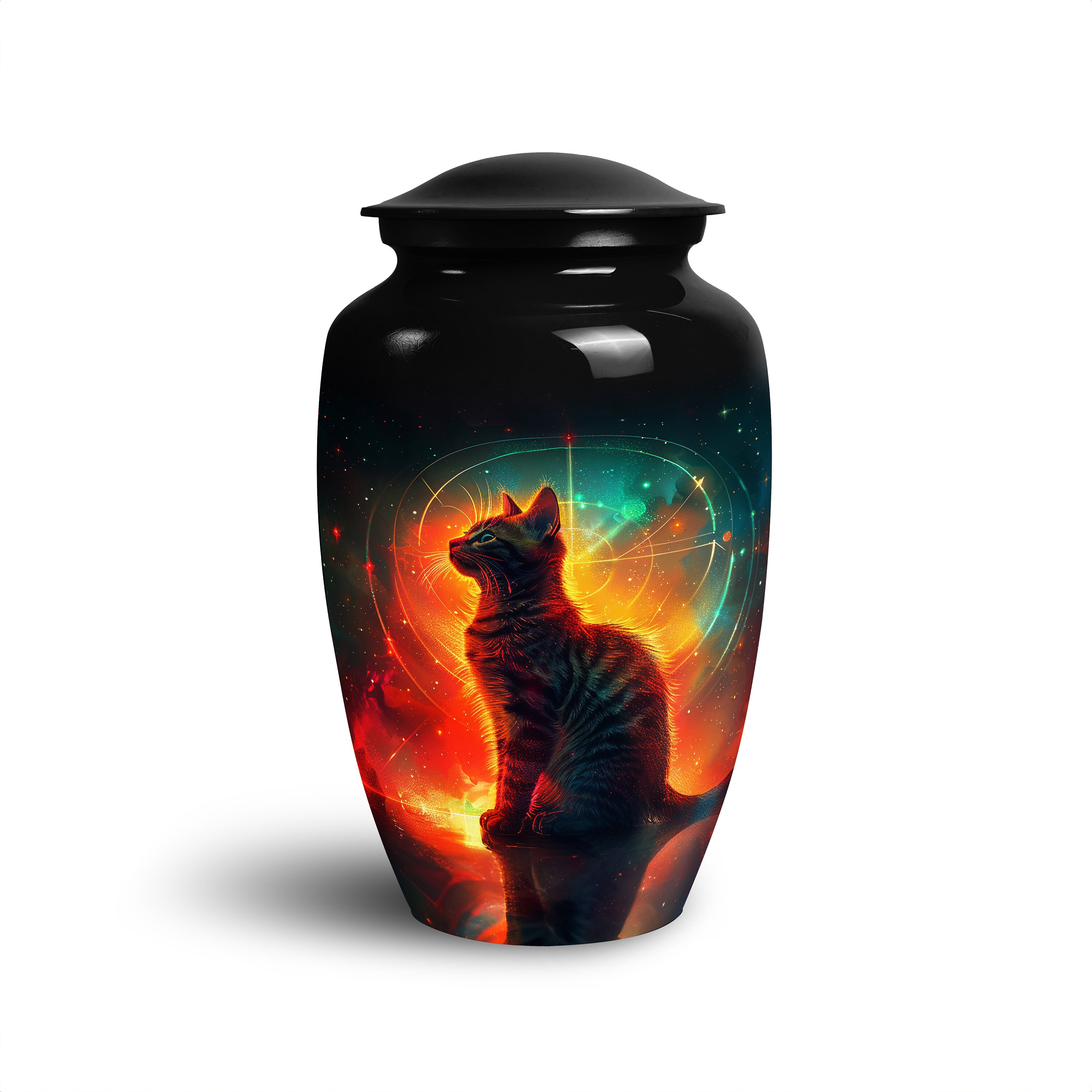 Customized Urn for Human Ashes, Adult Male & Female-majestic Cat Urn ...