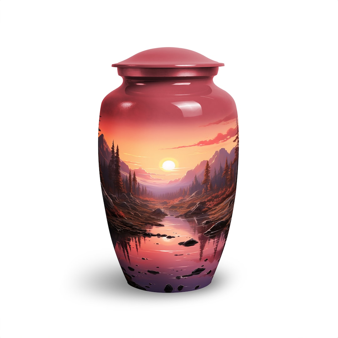 Customized Urn for Human Ashes, Adult Male & Female-majestic Sunset Urn ...