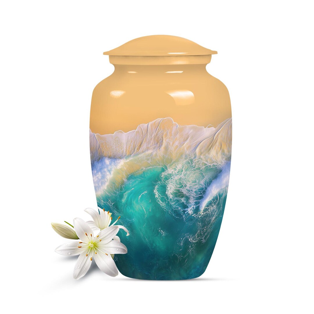 Customized Sea Theme Beach Urn Cremation Urn for Ashes, Beautiful Ocean ...