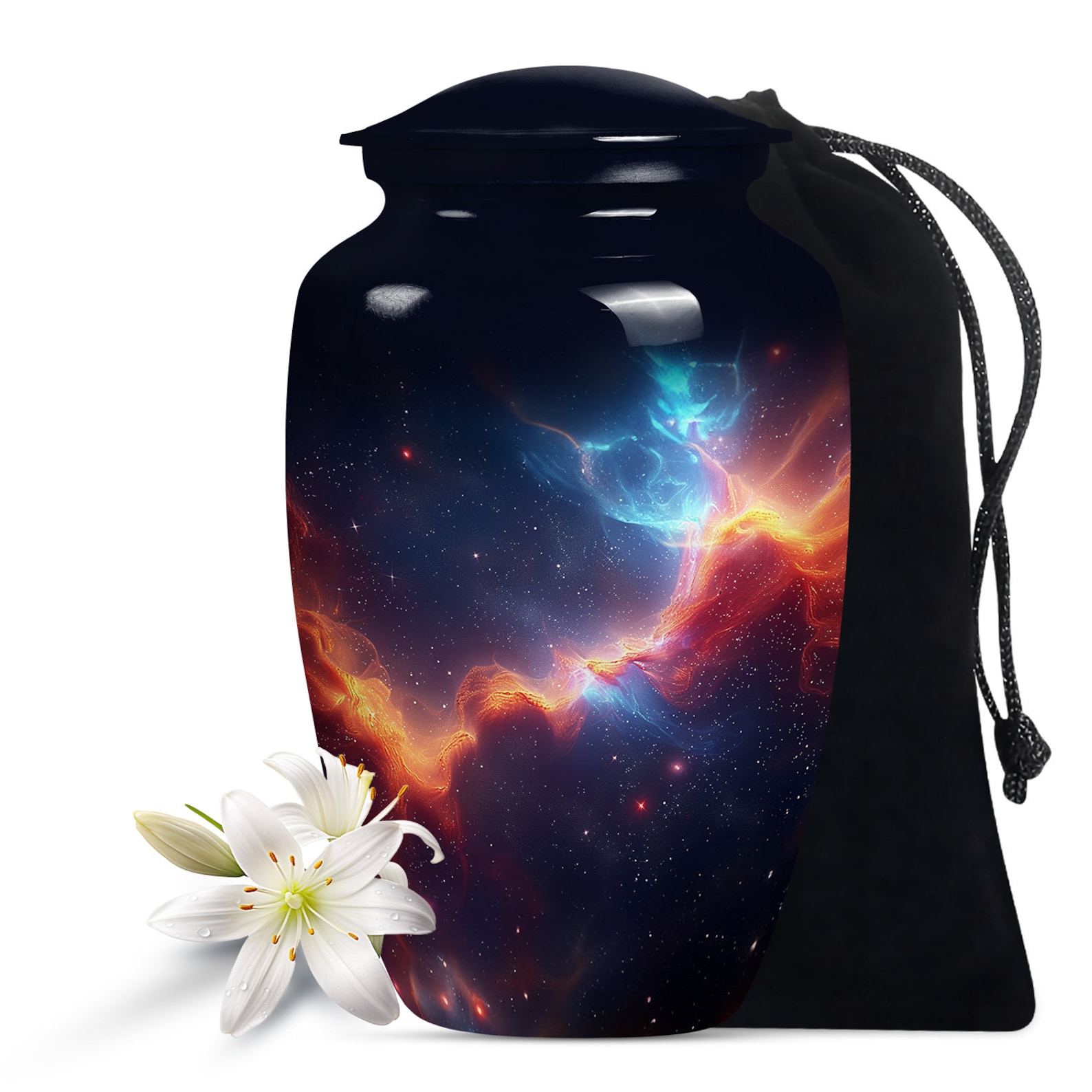 Galaxy Nebula Urn for Human Ashes- Cosmic Memorial Urn, Ashes Keepsake ...