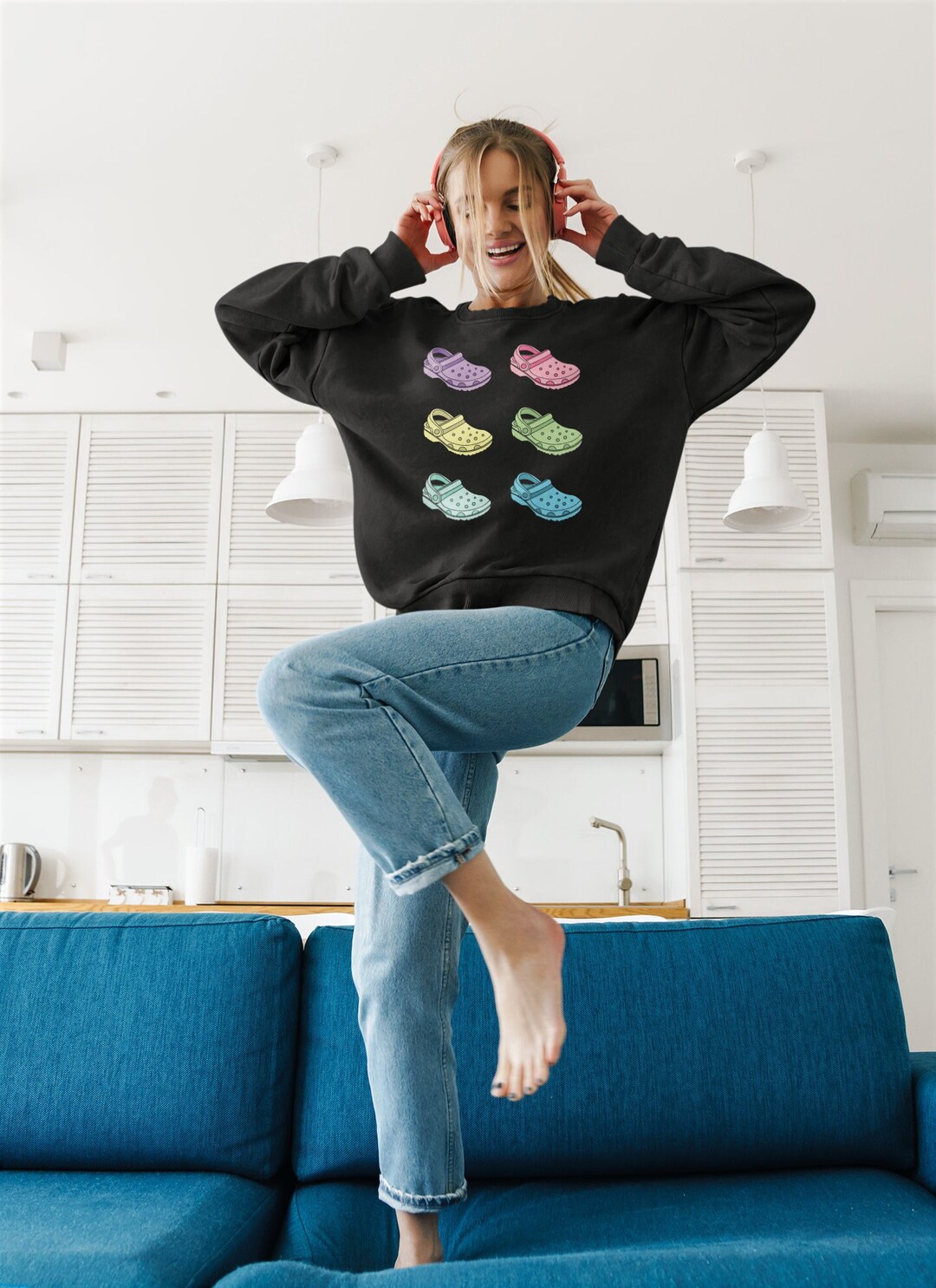 Crocs Sweatshirt Crocs Lover, Slipper Lover Sweatshirt, Crocs Gift for ...