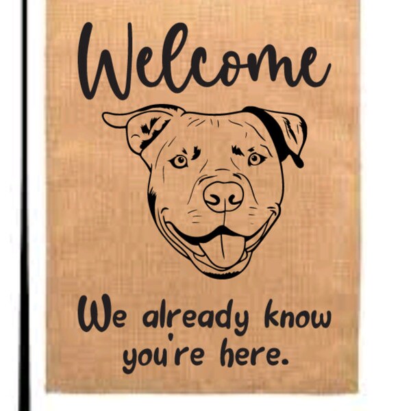 Pit Bull Welcome Sign - Etsy