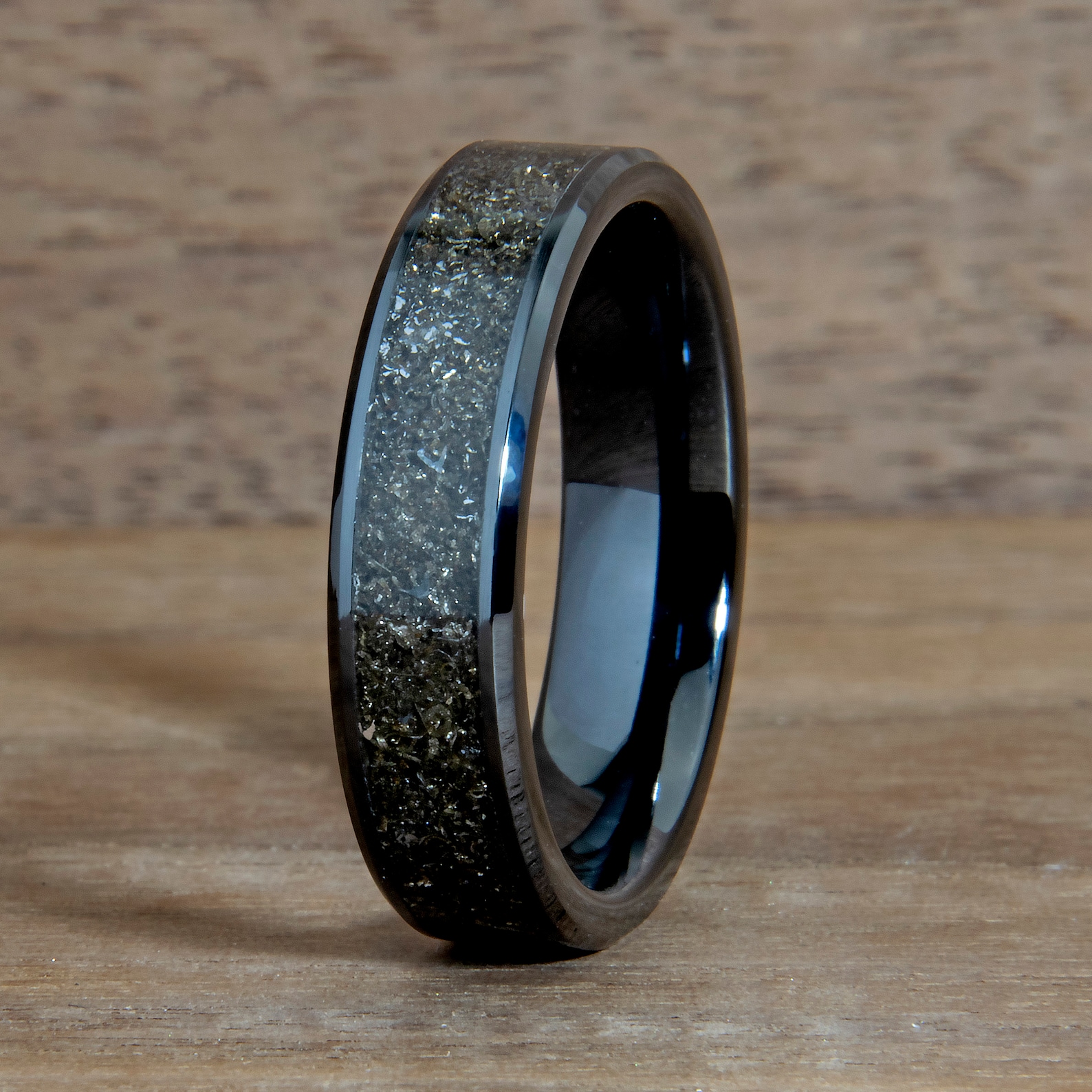 Black Meteorite Ring Meteorite Ring Meteorite Wedding Band - Etsy