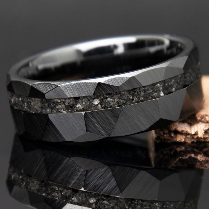 Black Diamond Ring - Etsy Israel