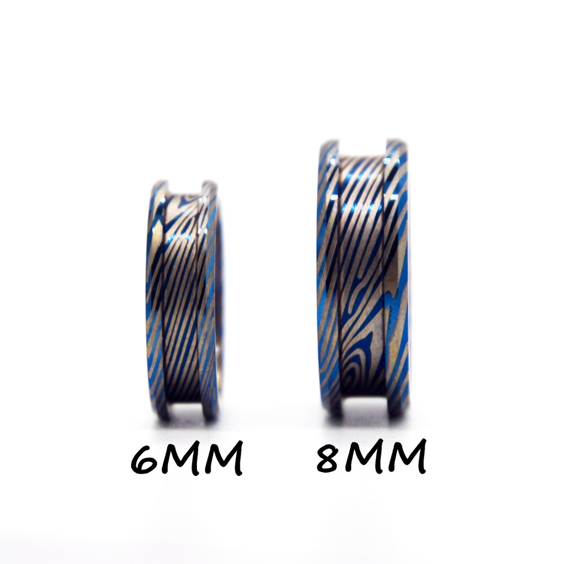 Tungsten Damascus Ring Blank for Inlay 6mm Width 3mm Channel - Etsy