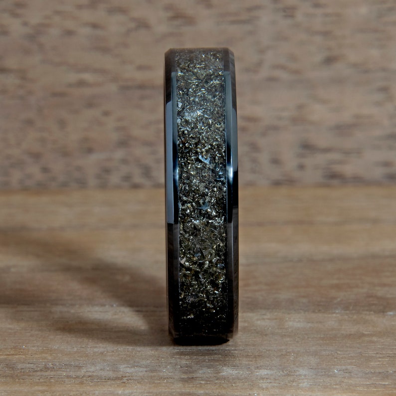 Black Meteorite Ring Meteorite Ring Meteorite Wedding Band - Etsy